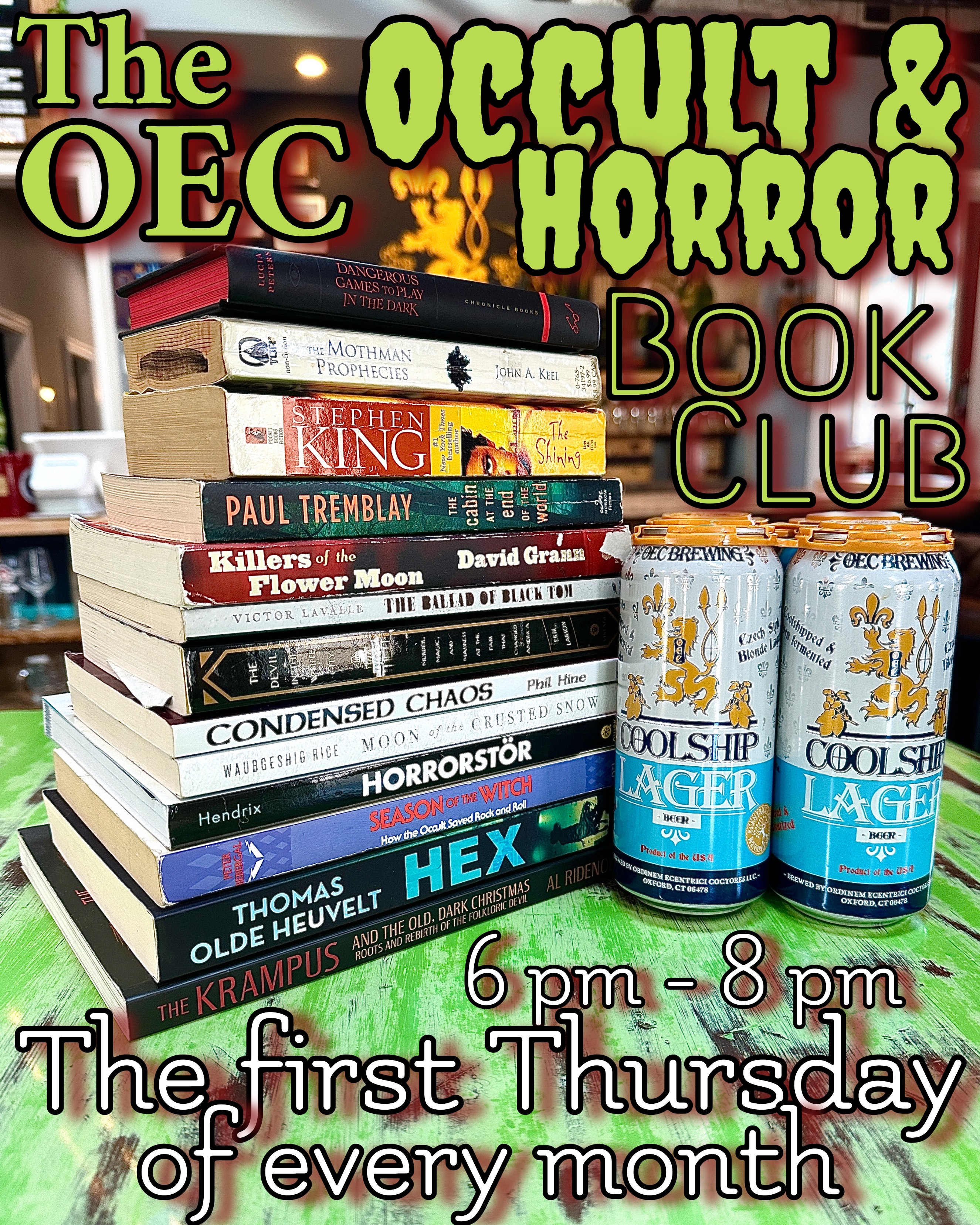 Occult Book Club & Open Late Till 8PM - THURS Dec 4 - OEC Brewing