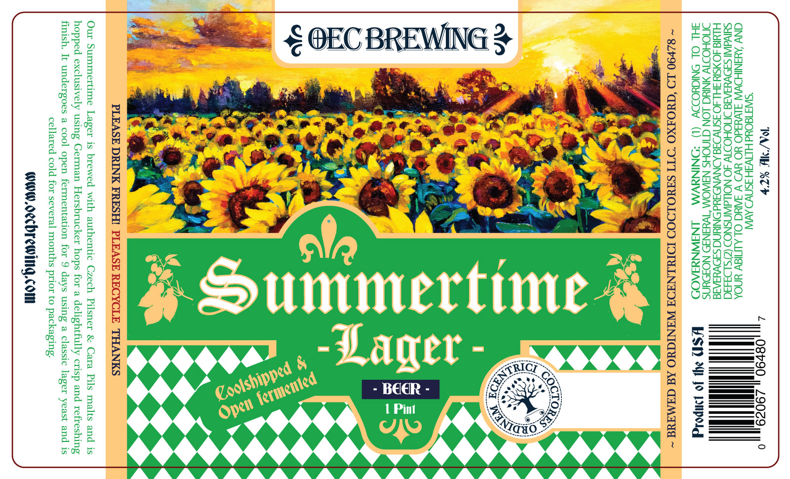 Summertime Lager - OEC Brewing